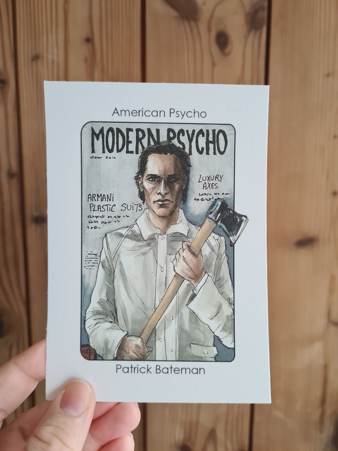 Villain Clans Patrick Bateman (american Psycho) - A6/A5/A4 Print on ...