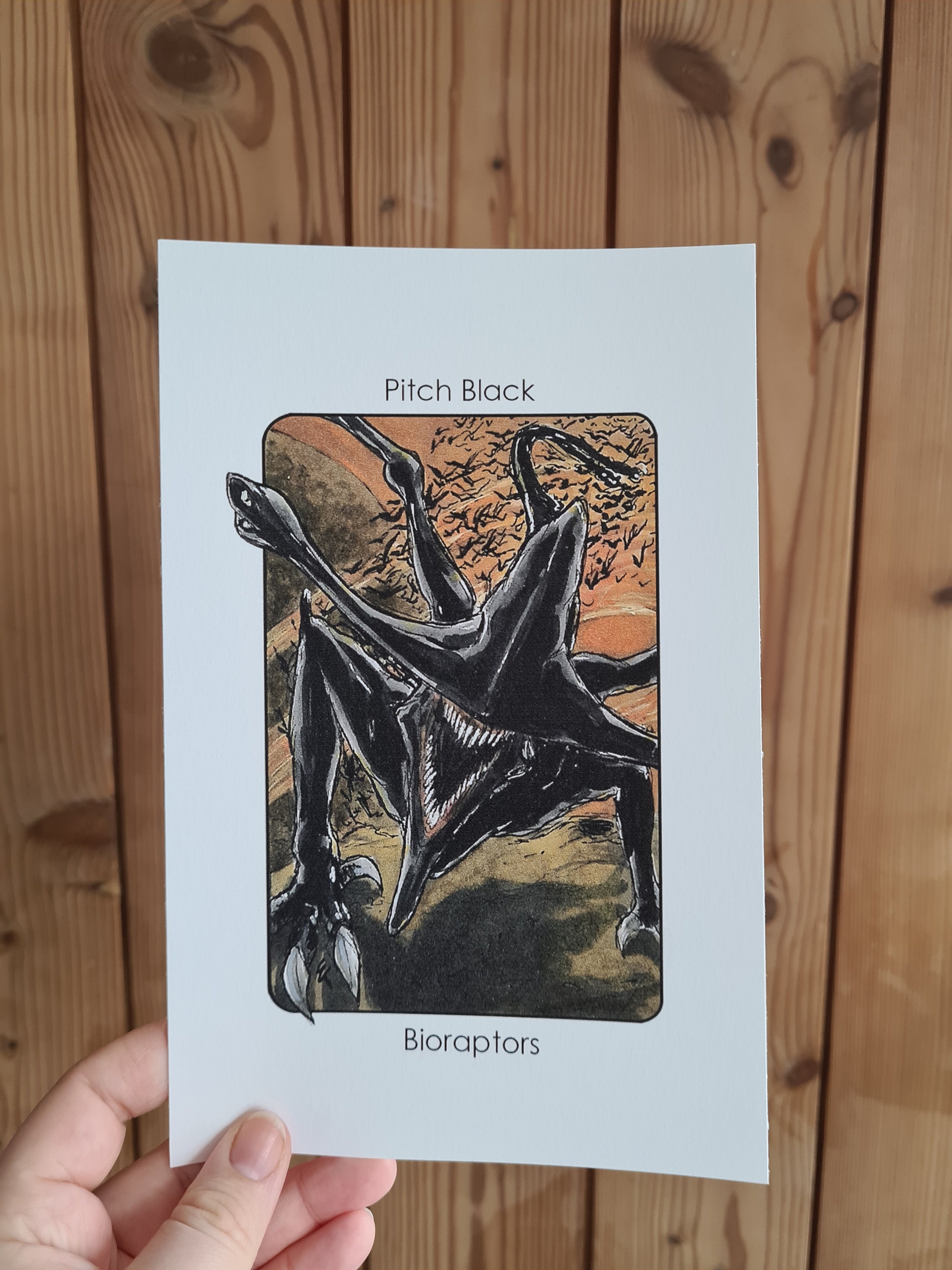 Villain Clans Bioraptors pitch Black A6/A5/A4 Print on - Etsy