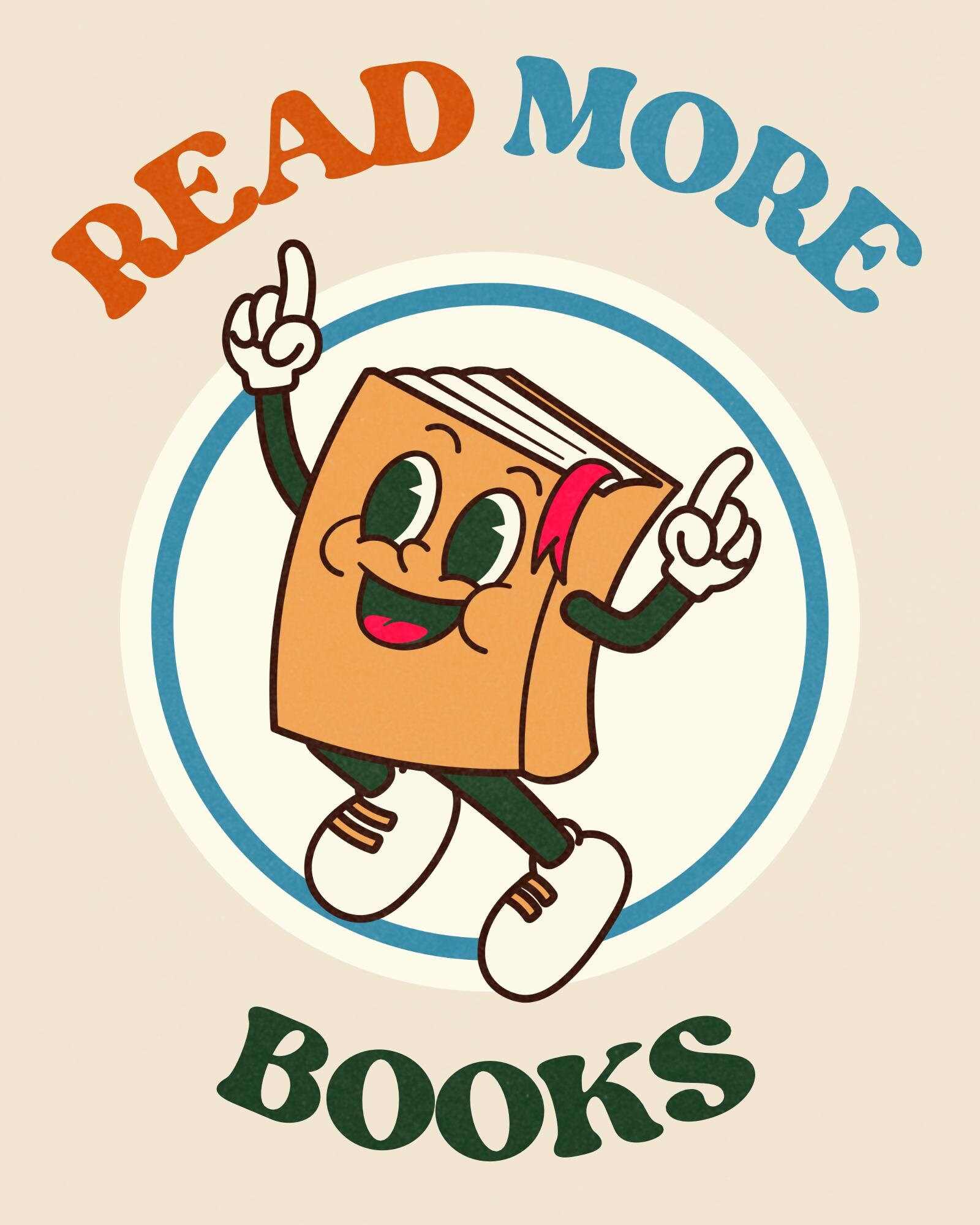 Read More Books Vintage Style Poster - ELA Classroom Decor, Wall Print ...