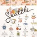 Seattle Alphabet Art Print Poster - Washington WA Art Print Wall Decor ...