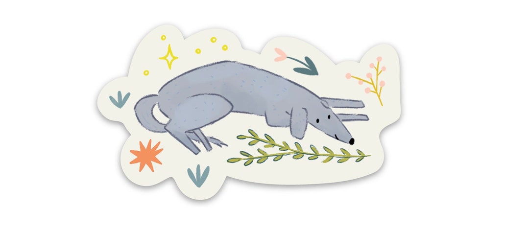 Greyhound Dog Vinyl Sticker - 3"x2" - Car Decal Car Sticker Greyhound ...