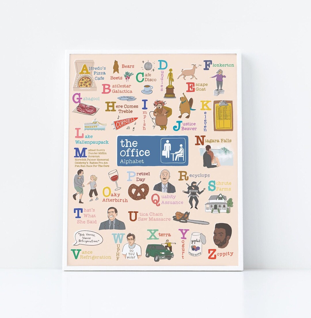 The Office Alphabet Poster Art Print 11x14 the Office TV Show US Art ...