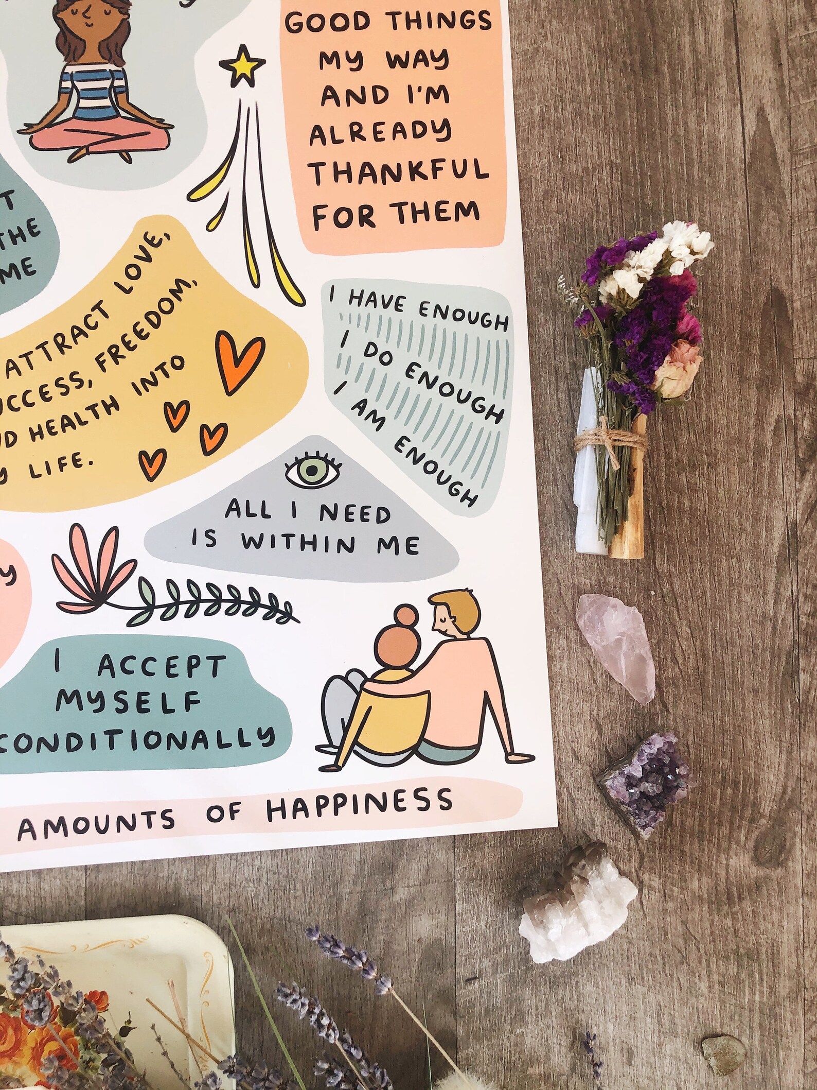 Manifesting Mantras Poster 16x20 Manifesting Art Manifest - Etsy