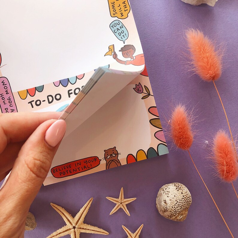 To Do Notepad 5x7 50 Sheets List Shopping Pad Illustration - Etsy