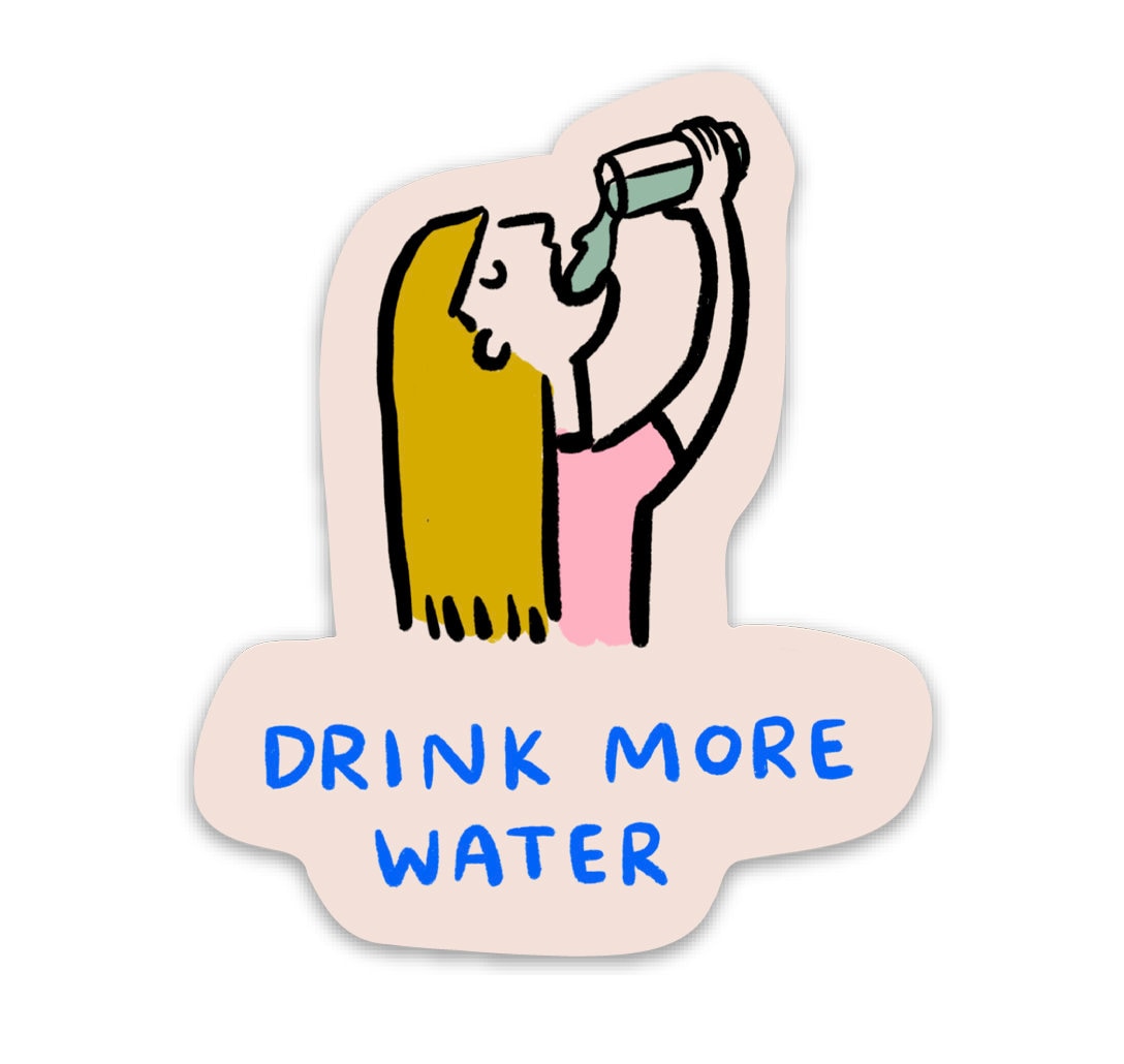 Drink More Water Sticker 3x3 Vinyl Durable - Etsy