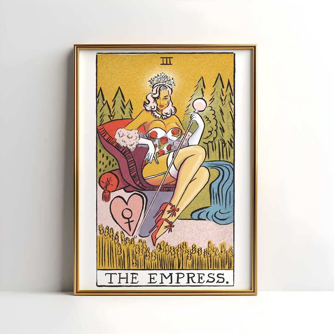 The Empress Tarot Card Pin-up Art Print - Tarot Poster Empress Poster ...