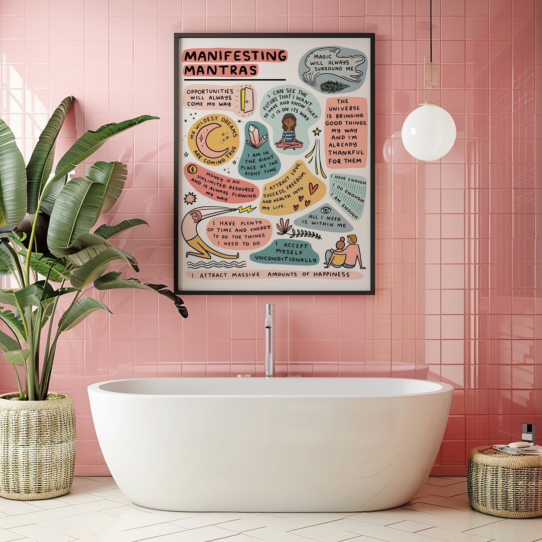 Manifesting Mantras Poster 16x20 - Manifesting Art Manifest Dreams ...