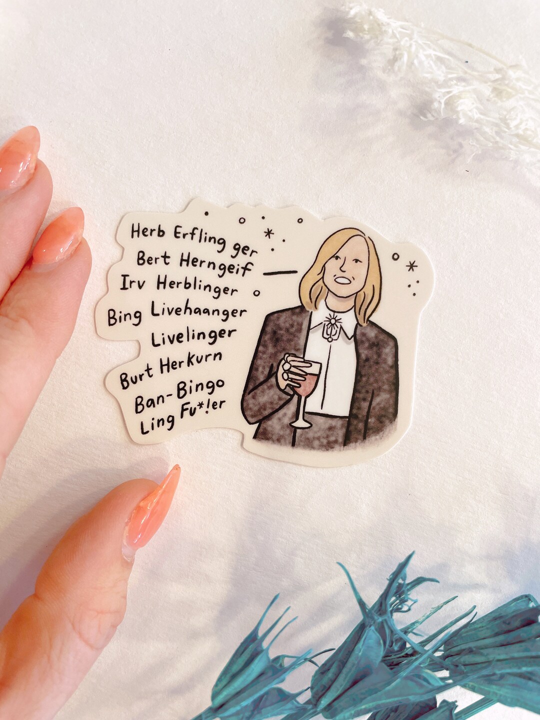 Moira Rose Vinyl Sticker - 3"x2.5" - Drunk Moira Sticker Herb Erfling ...