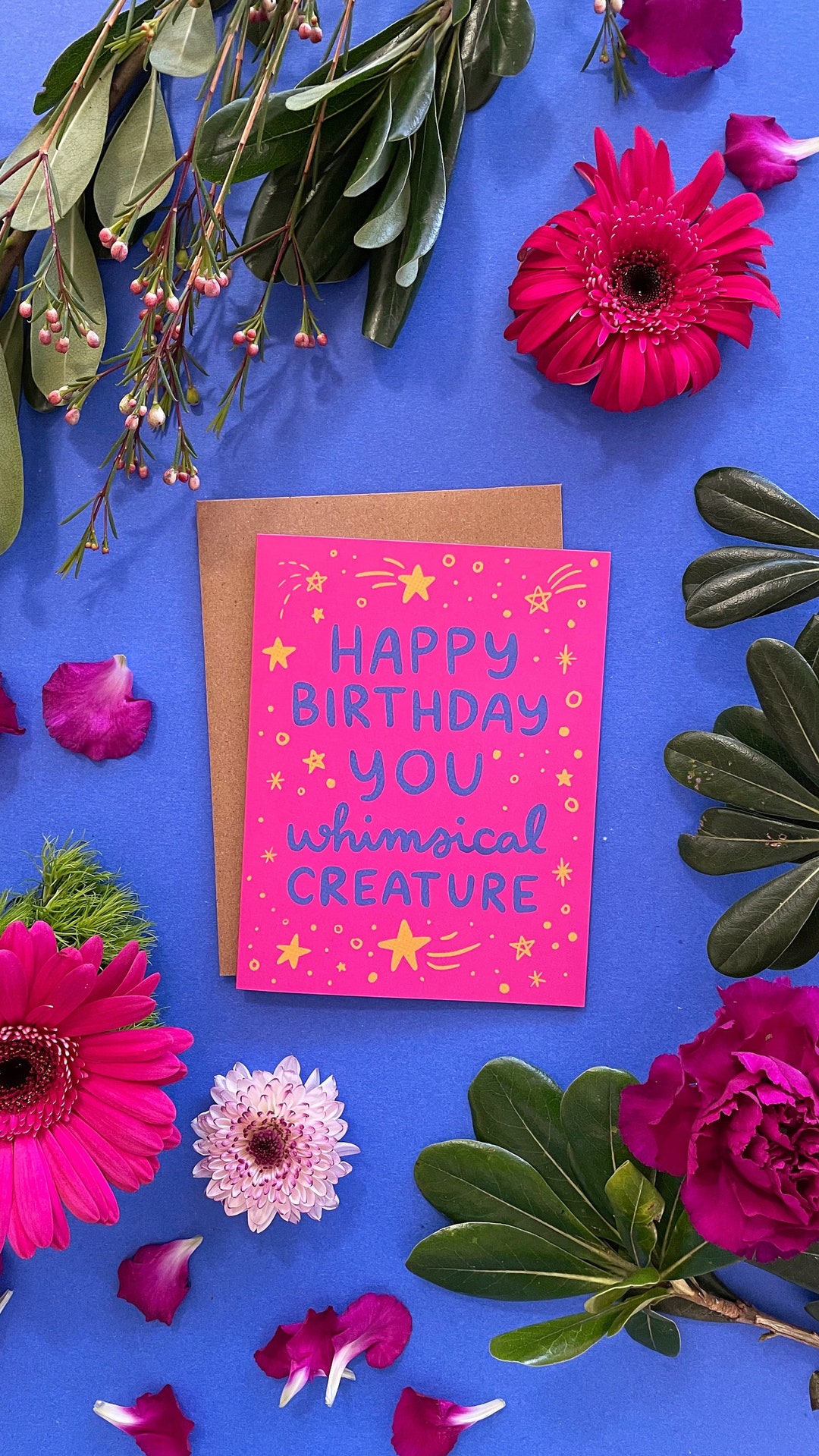 Happy Birthday You Whimsical Creature Greeting Card - A2 4.25"x5.5 ...