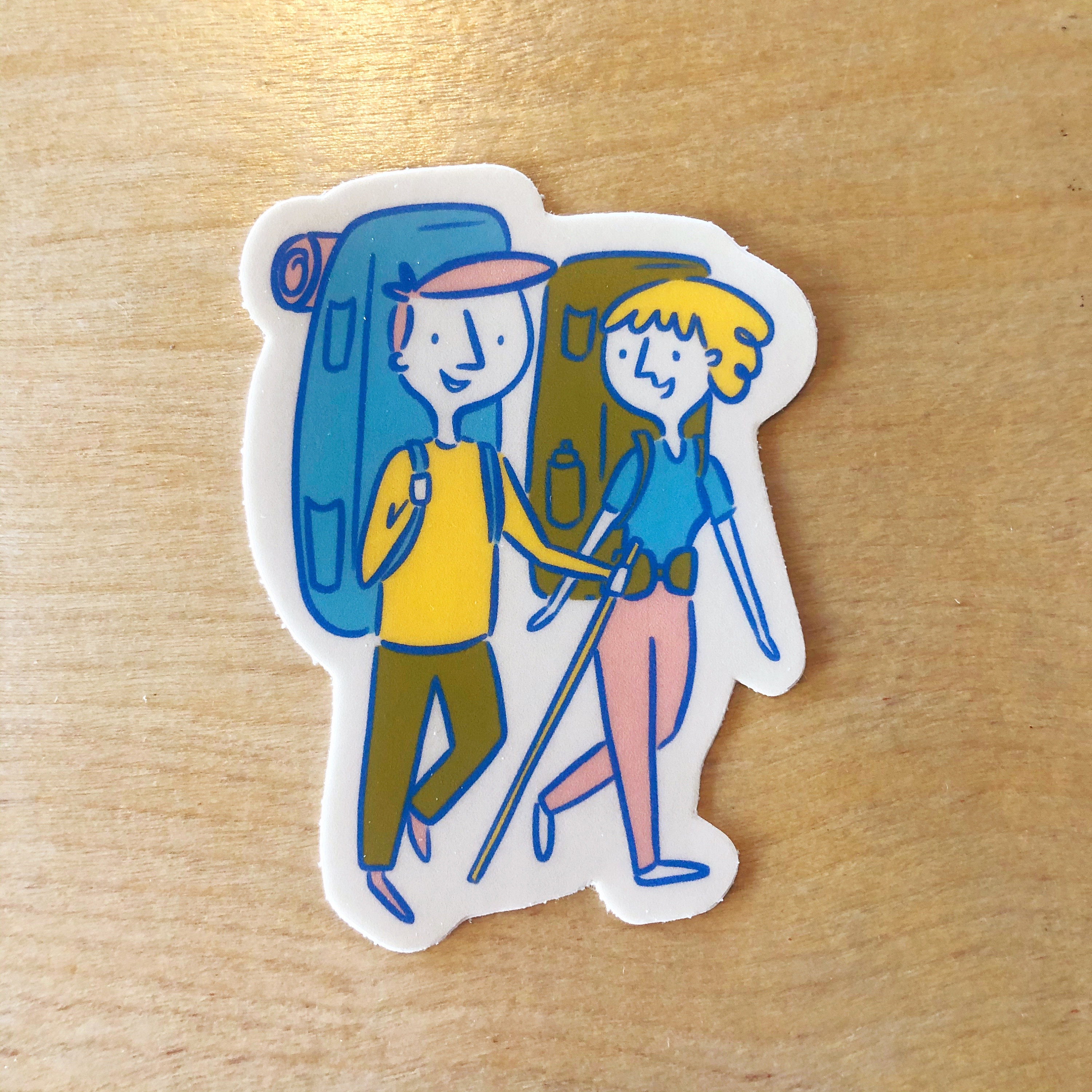 Hikers Sticker - 3" - Hiking Adventure Couple Cute Laptop Water Bottle ...