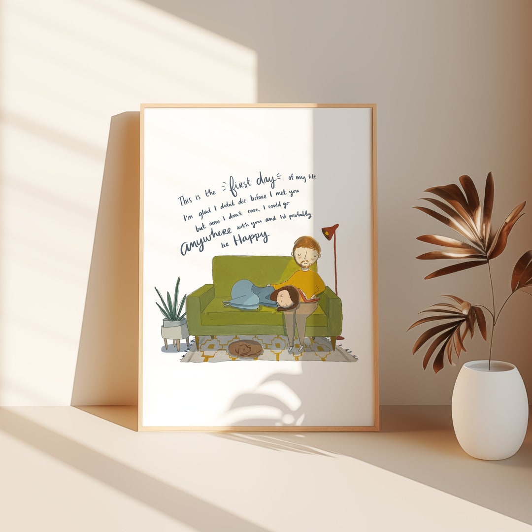 First Day of My Life 8x10 Art Print - Bright Eyes Lyrics Art, Conor ...