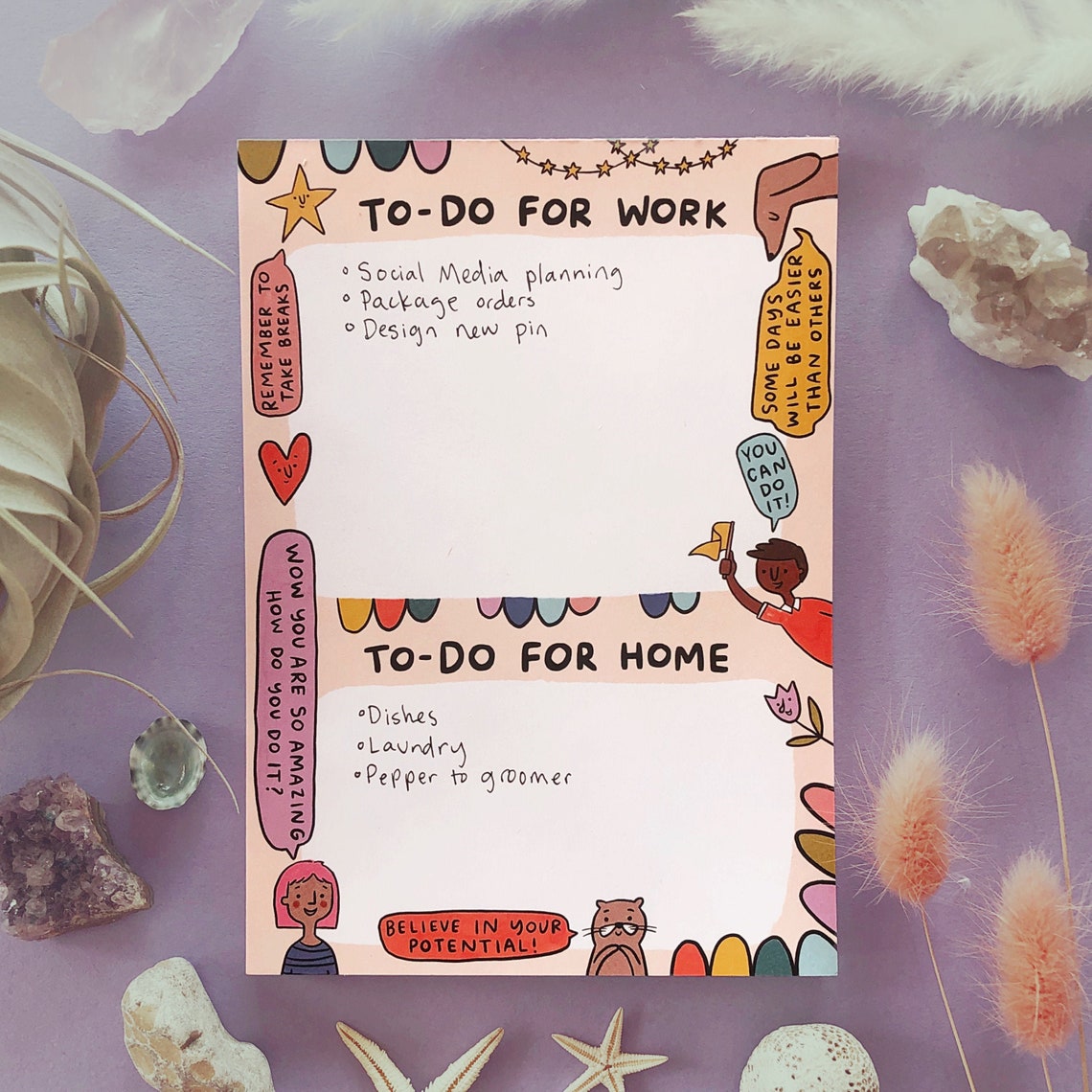 To Do Notepad 5x7 50 Sheets List Shopping Pad Illustration - Etsy