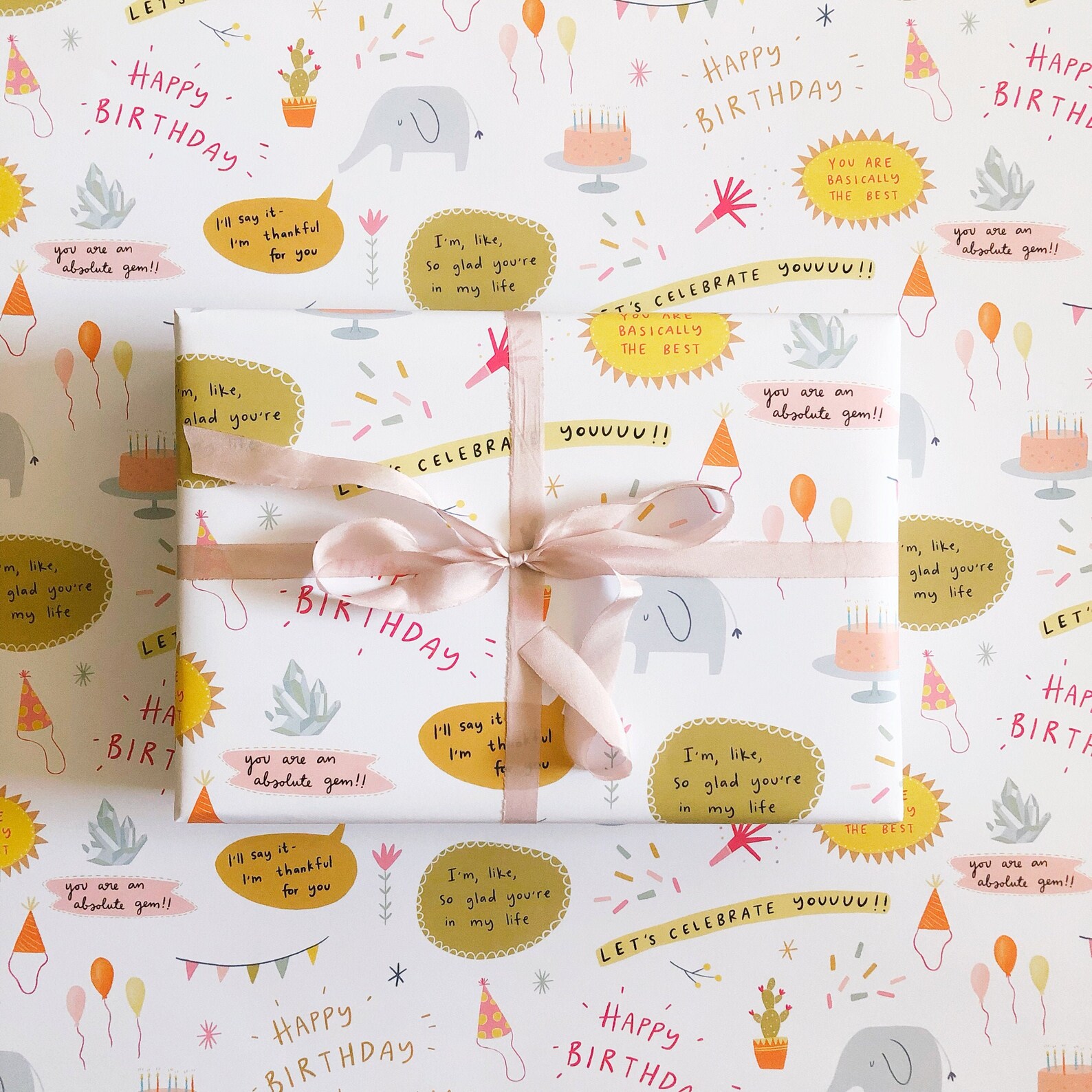 Happy Birthday Pattern Wrapping Paper Sheets Each Sheet - Etsy