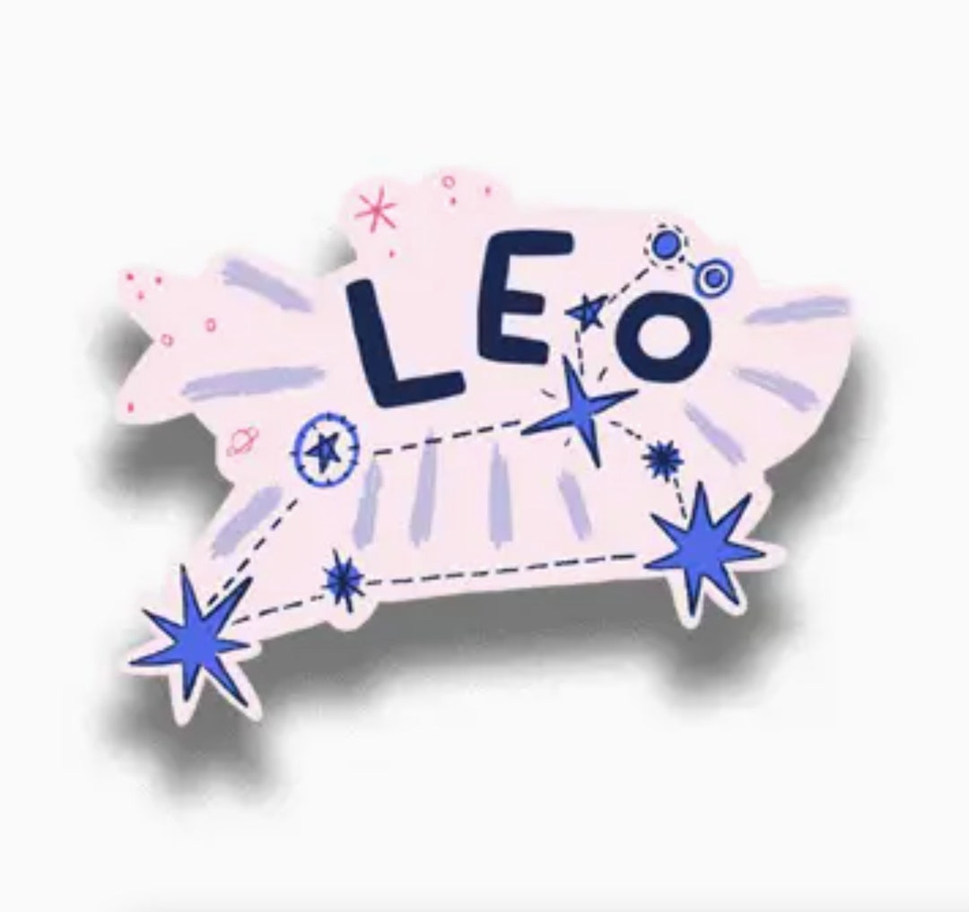 Leo Vinyl Sticker 3x3 Zodiac Sticker Durable Laptop Sticker Water ...