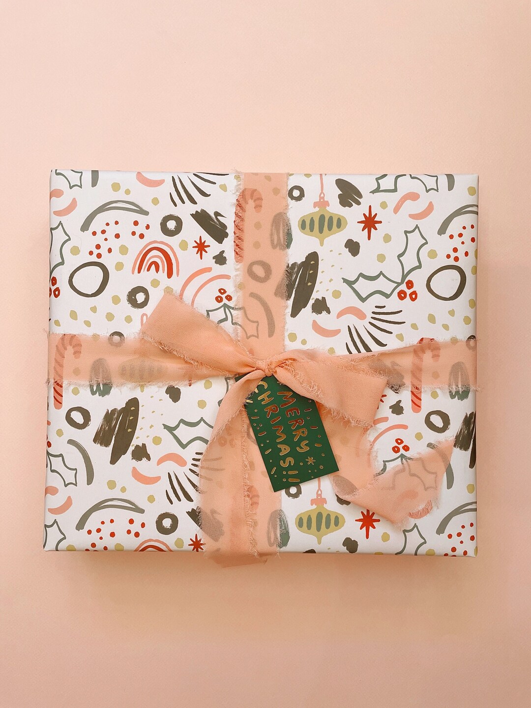 Abstract Christmas Wrapping Paper Sheets Each Sheet 20x29 Set of 3 or 1 ...