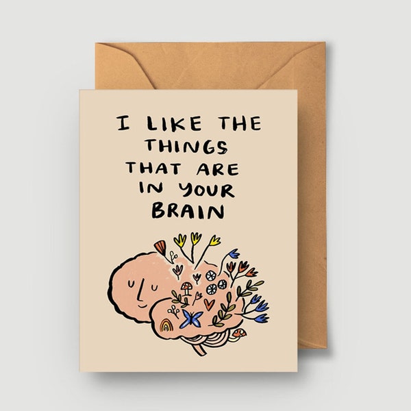 Brain Greeting Card - Etsy
