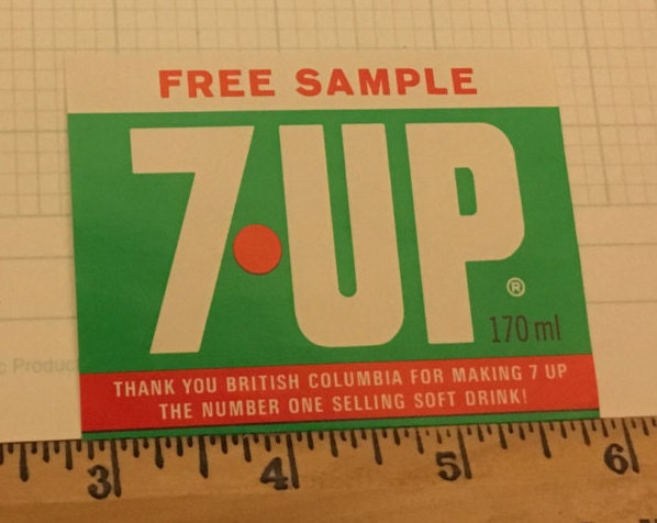 Original Vintage 7up Soda Bottle Label - Etsy