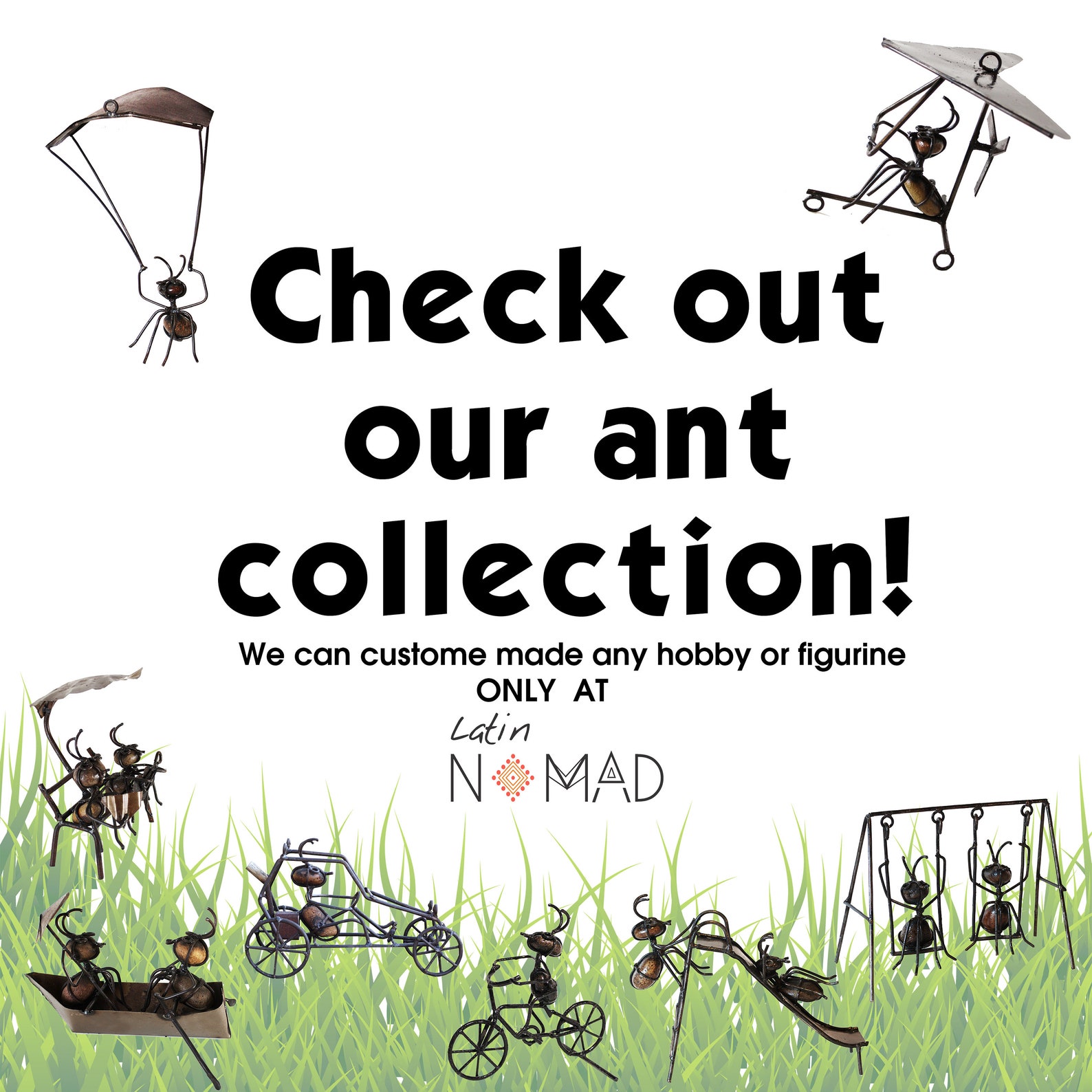 Harley Davidson Motorcycle Ant Couple Riders Patio and Garden - Etsy