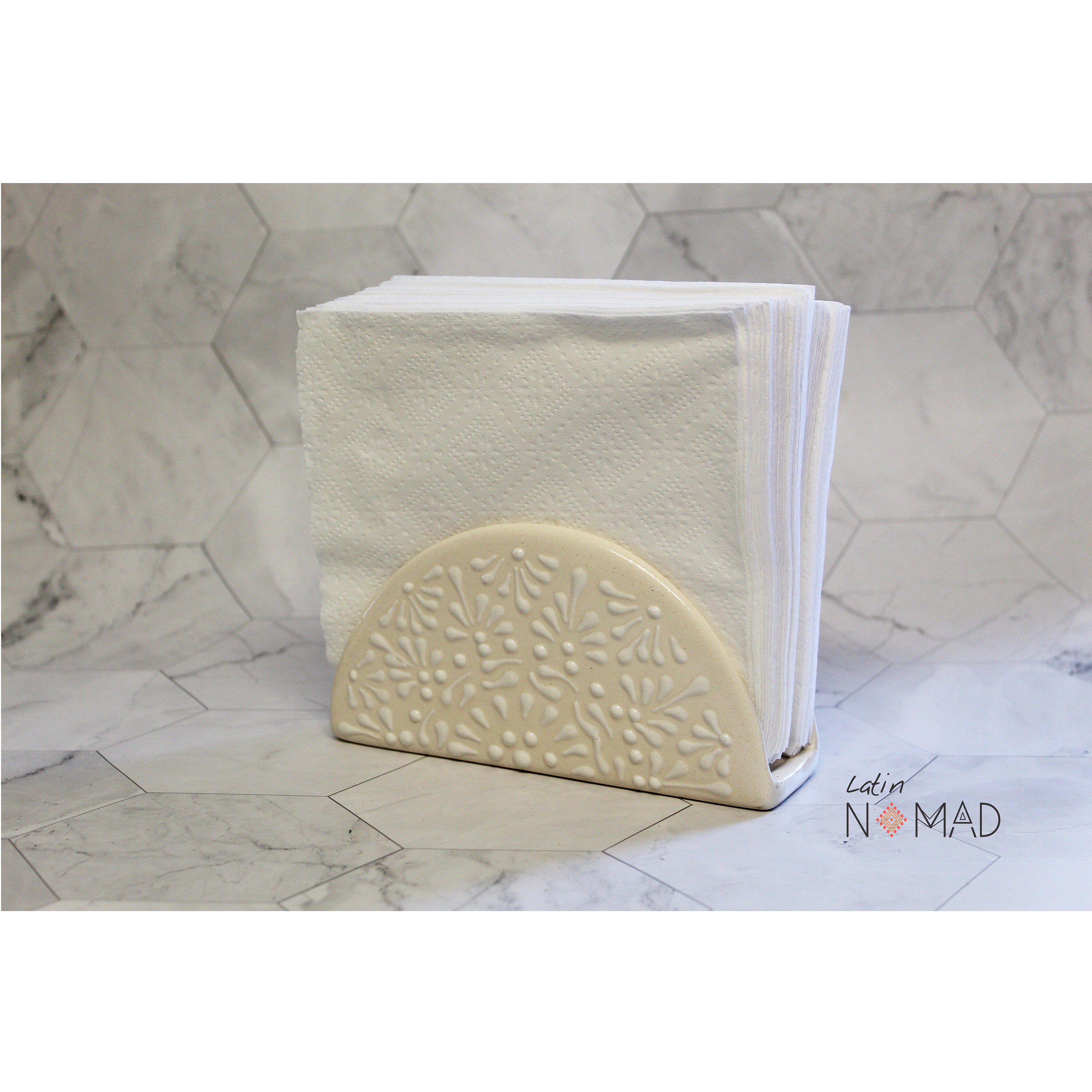 Ceramic Talavera Napkin Holder / Traditional Multicolored Confetti ...