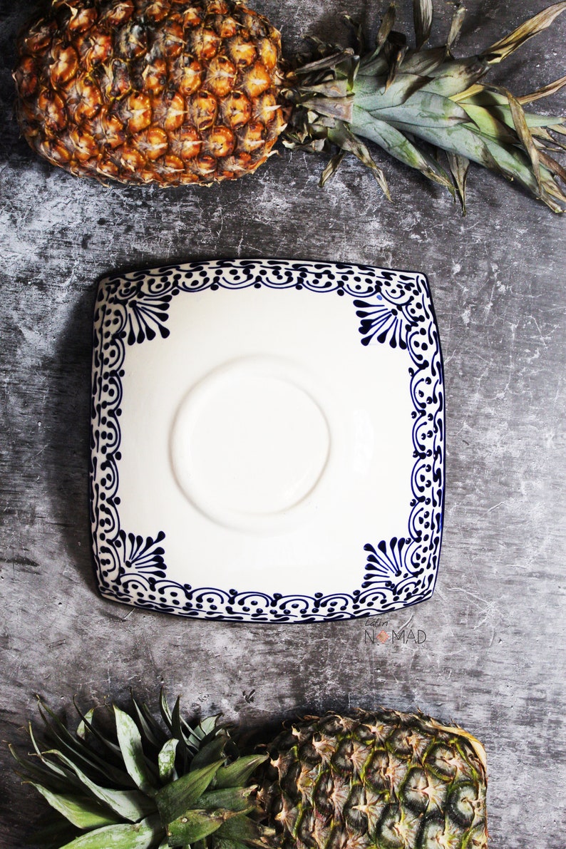 Pamela Square Modernist Mexican Ceramic Talavera Bowl - Etsy