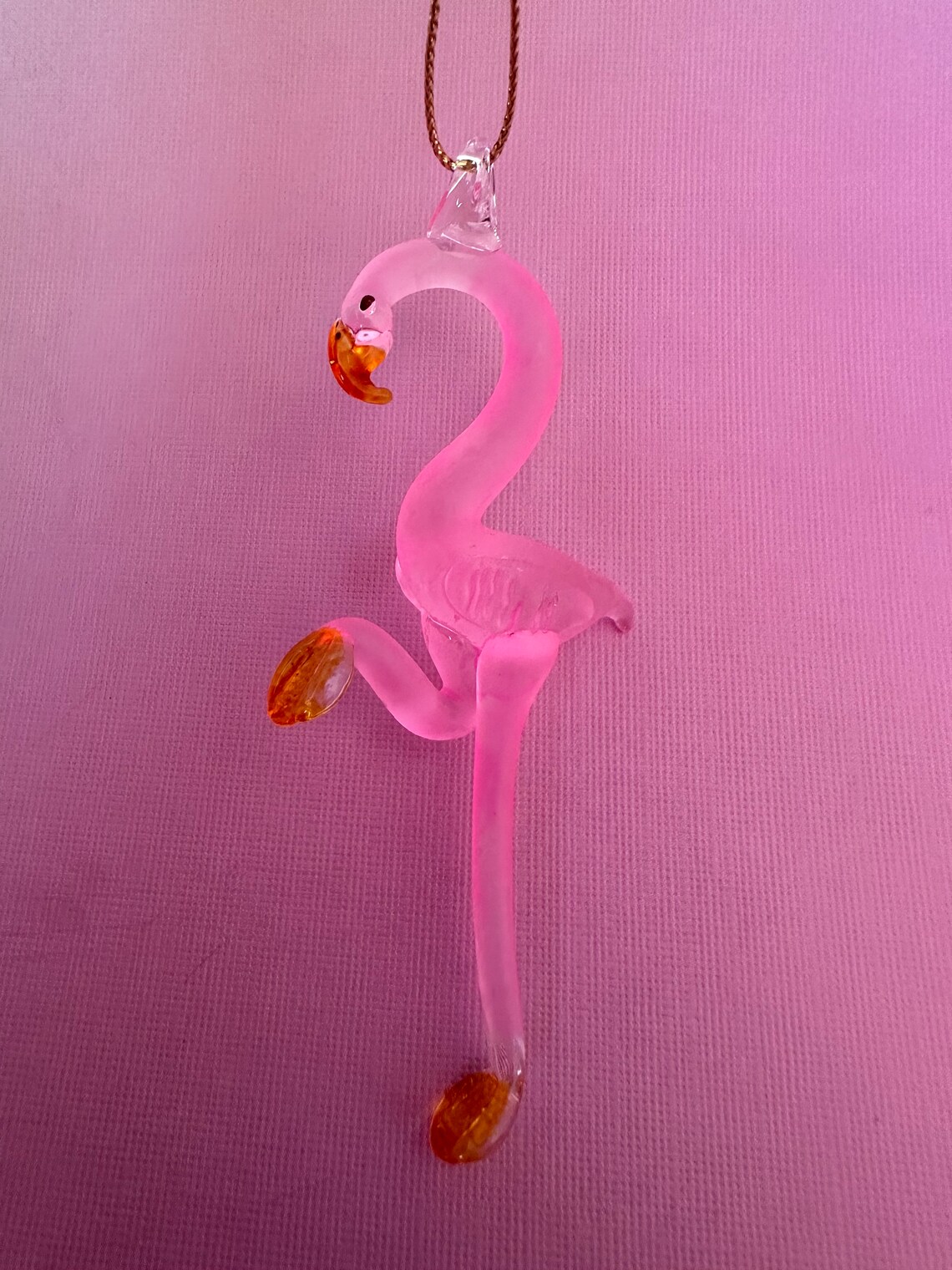 Pink Flamingo Handblown Glass Art, Rear-view Mirror Car Accessories - Etsy