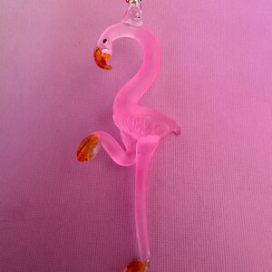 Pink Flamingo Handblown Glass Art, Rear-view Mirror Car Accessories - Etsy