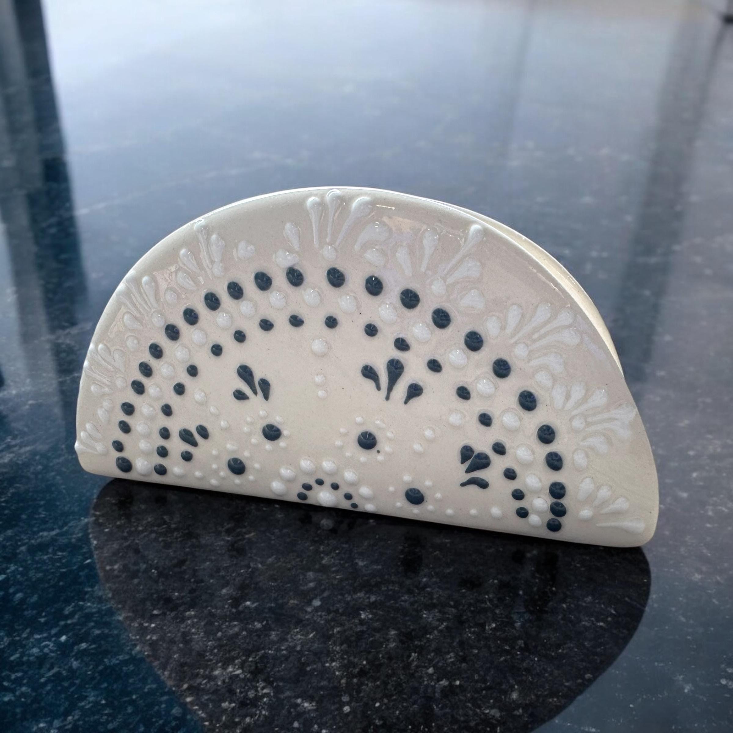 Ceramic Talavera Napkin Holder / Traditional Multicolored Confetti ...