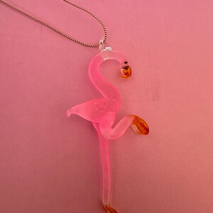 Pink Flamingo Handblown Glass Art, Rear-view Mirror Car Accessories - Etsy