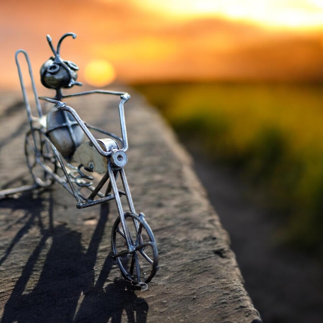 Harley Davidson Chopper Motorcycle Ant Rider Patio and Garden Decor - Etsy