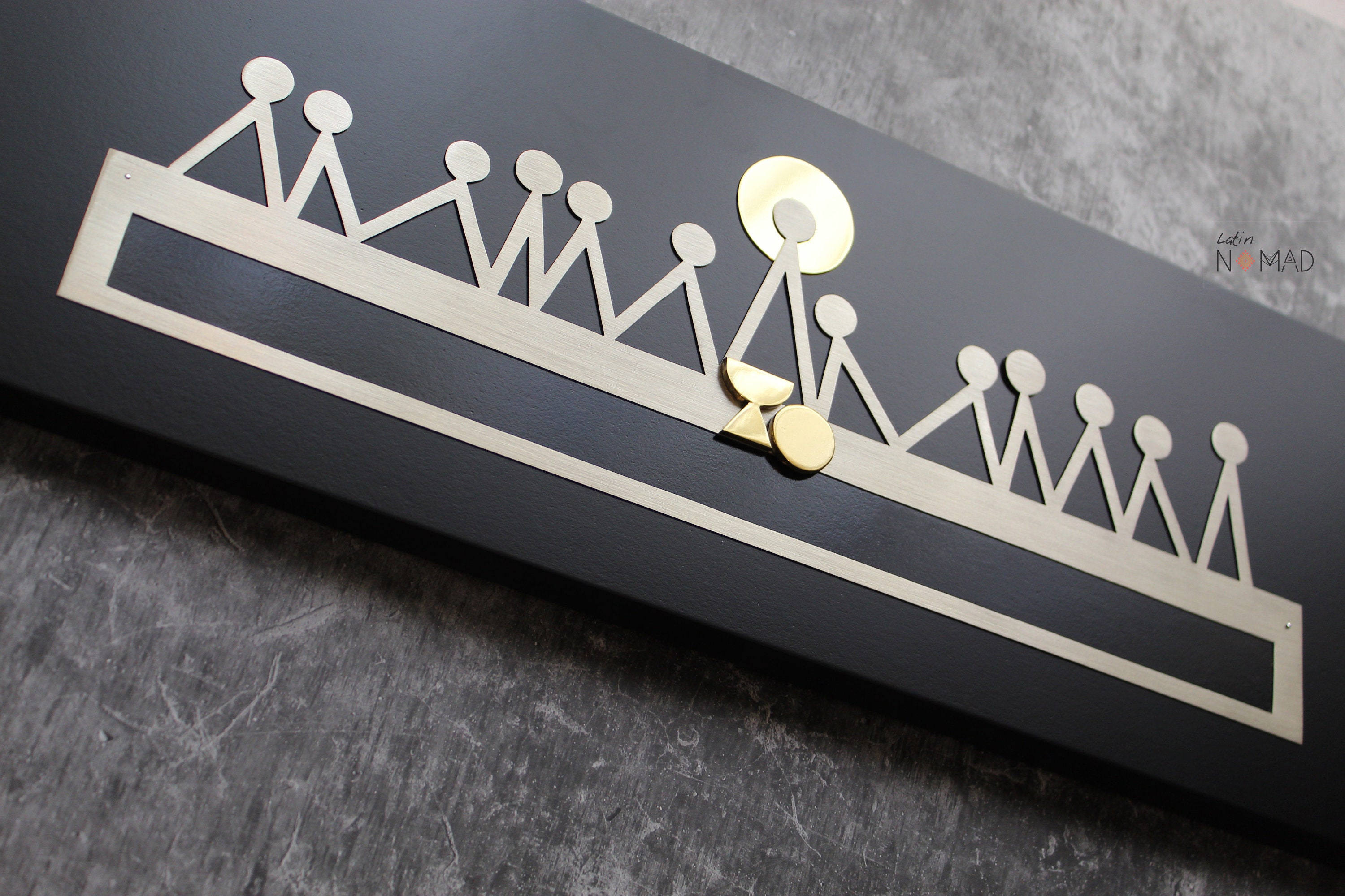 Modern Mid-Century Triangle Silhouette Last Supper Wall Art - Fine Art.