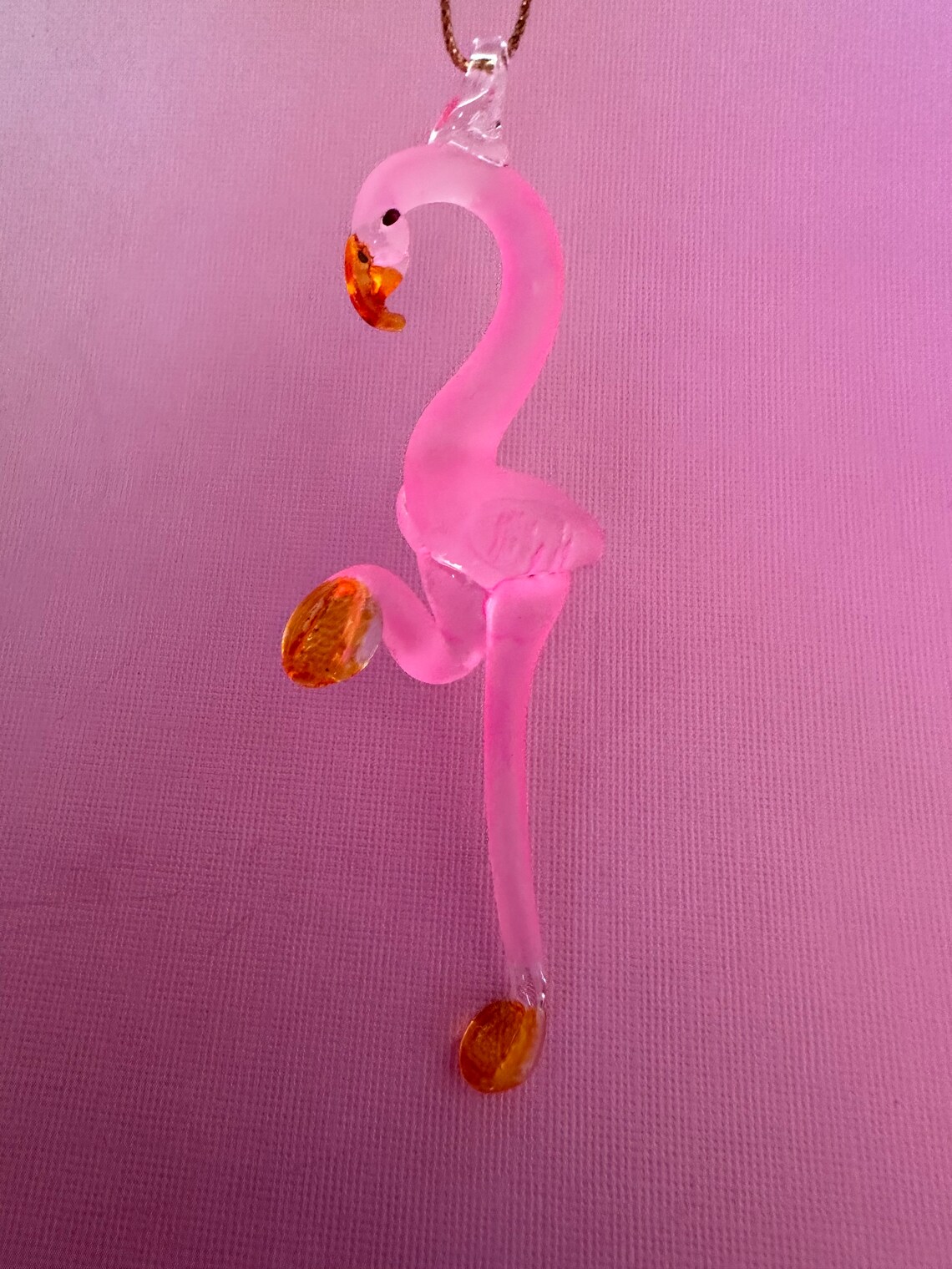 Pink Flamingo Handblown Glass Art, Rear-view Mirror Car Accessories - Etsy