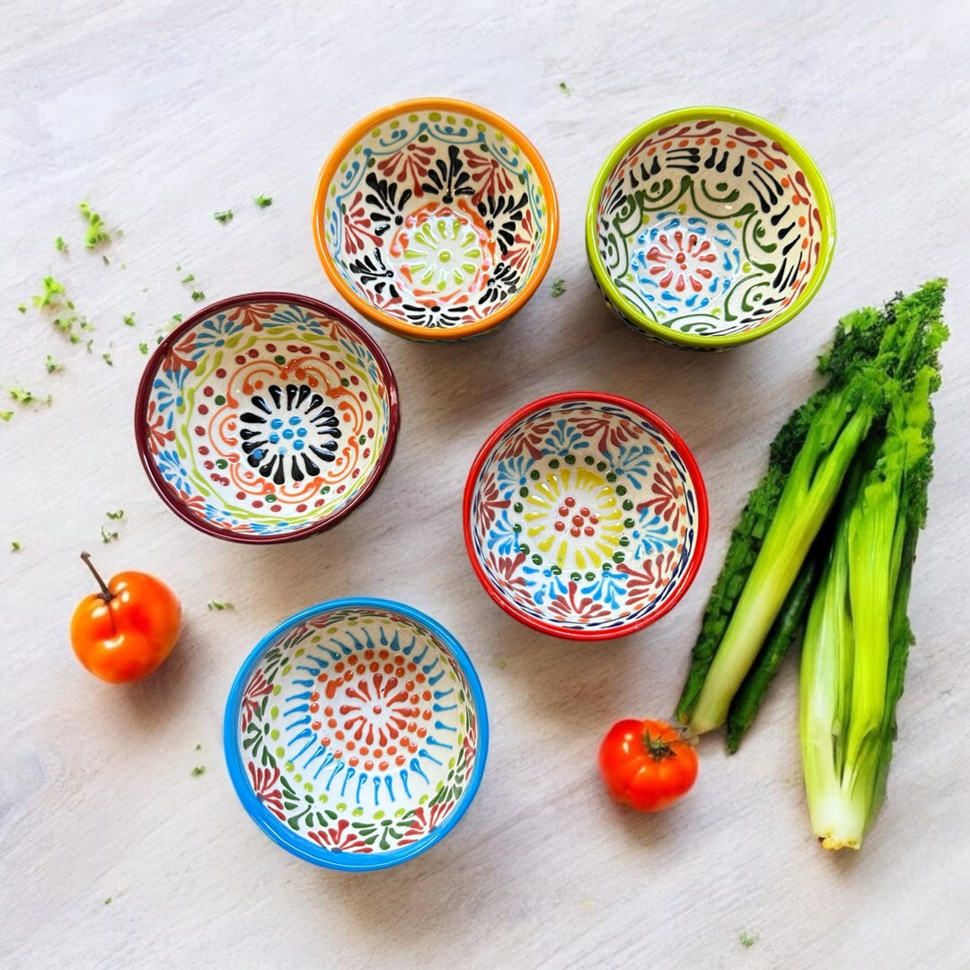 Multicolored Mini Bowls Set of 5 Pieces -kitchenware Collection by ...