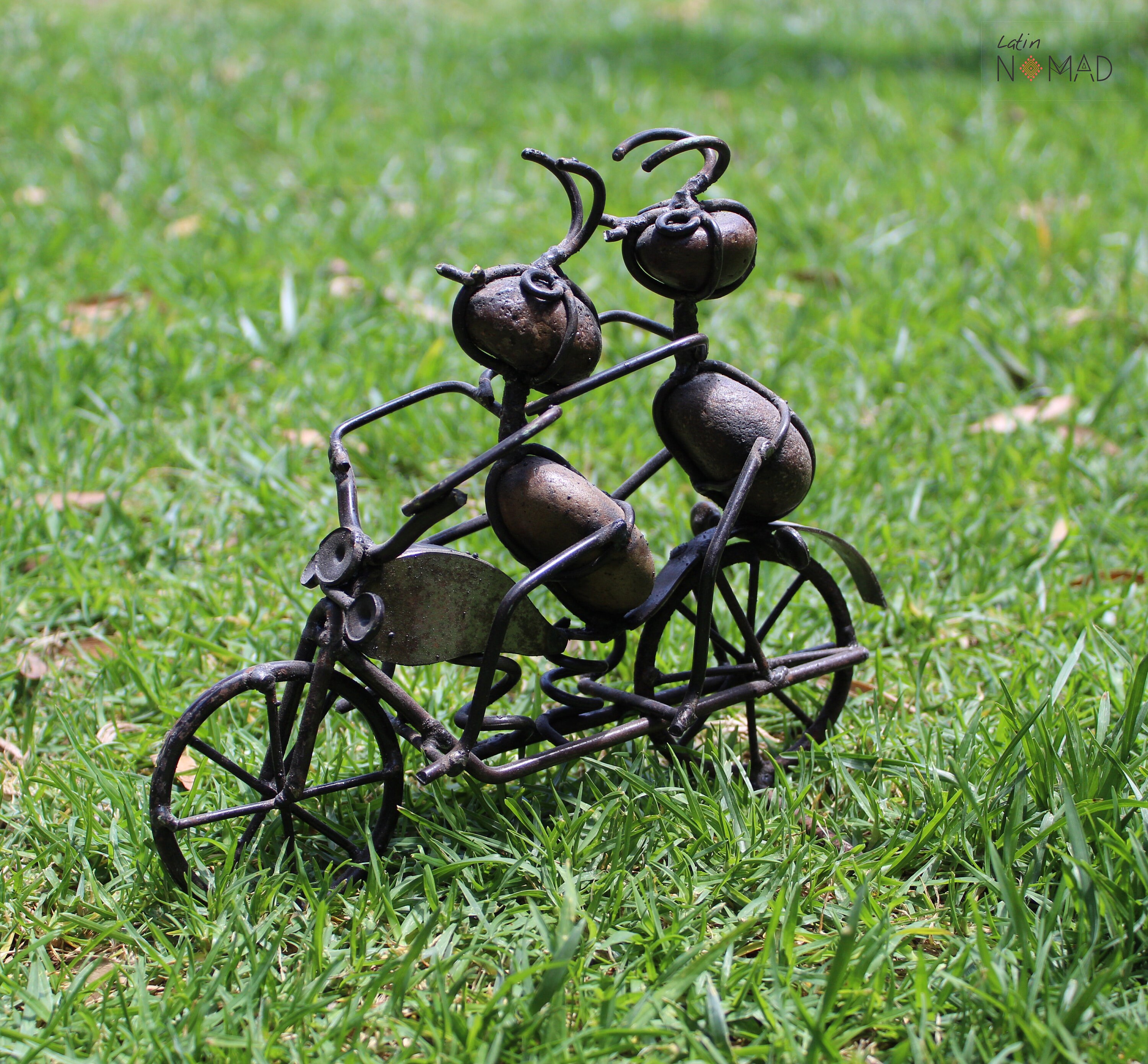 Harley Davidson Motorcycle Ant Couple Riders Patio and Garden Decor