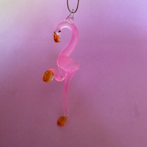 Pink Flamingo Handblown Glass Art, Rear-view Mirror Car Accessories - Etsy