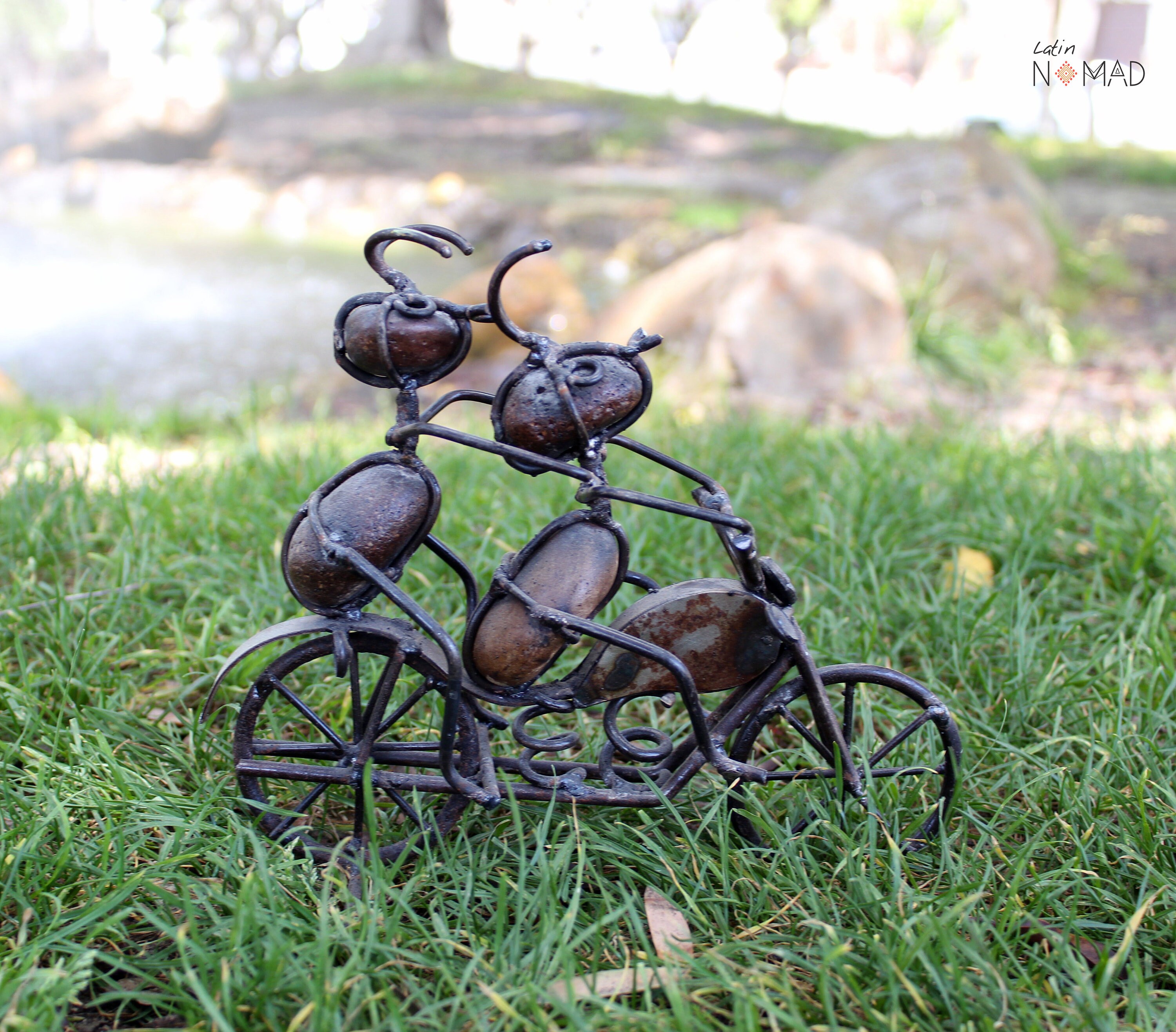 Harley Davidson Motorcycle Ant Couple Riders Patio and Garden Decor