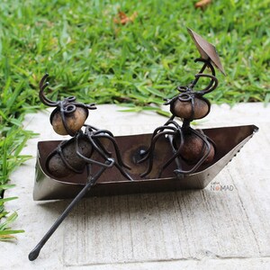 Romantic Rowing Boat Ant Figurine/ Patio and Garden Decor by Latin ...