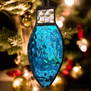 Stained Glass Light Bulb Ornaments - Etsy