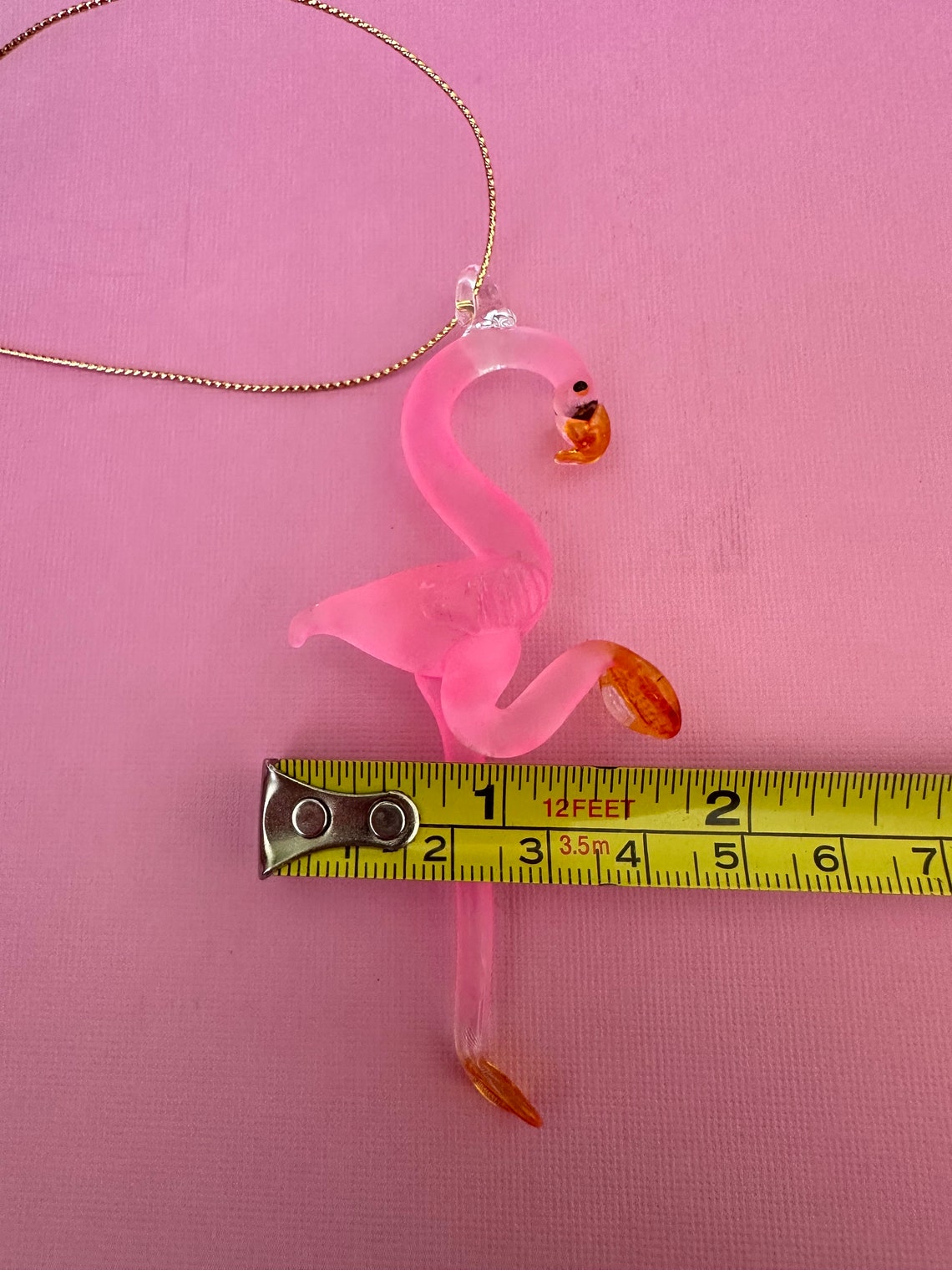 Pink Flamingo Handblown Glass Art, Rear-view Mirror Car Accessories - Etsy