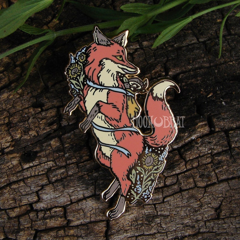 Fox Enamel Pin - Etsy
