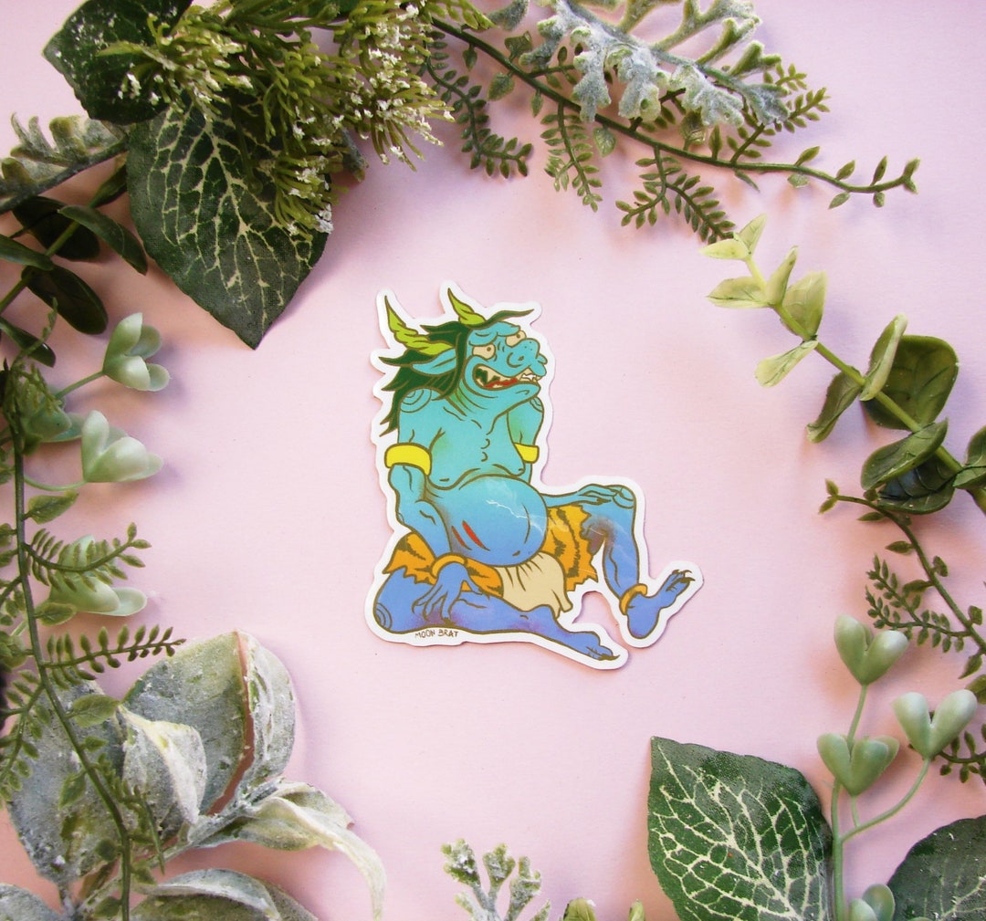 Oni Sticker - Vinyl Monster Yokai Japanese Demon Neon Ogre Horror ...