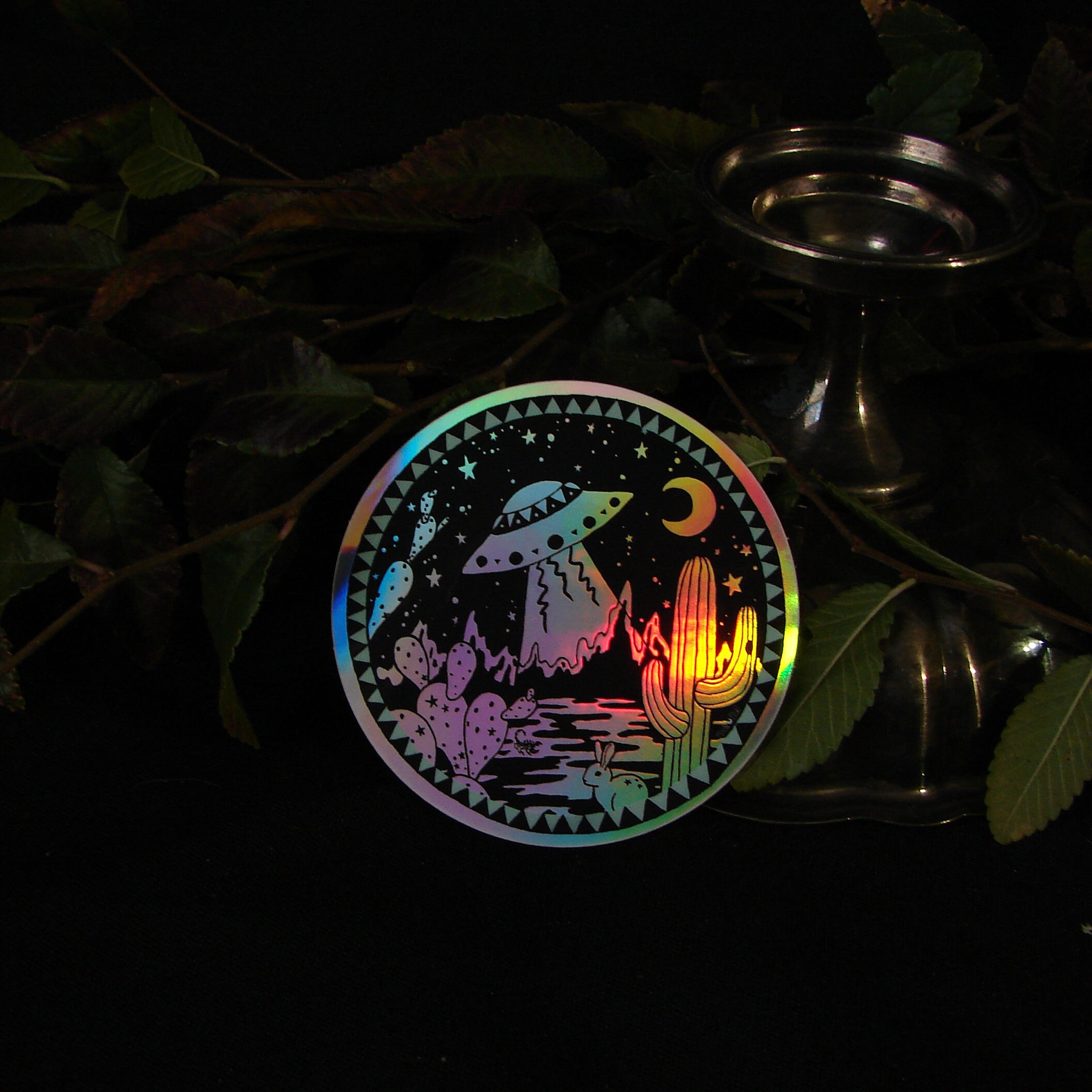 Holo Desert UFO Sticker Holograpic Area 51 X Files Alien | Etsy