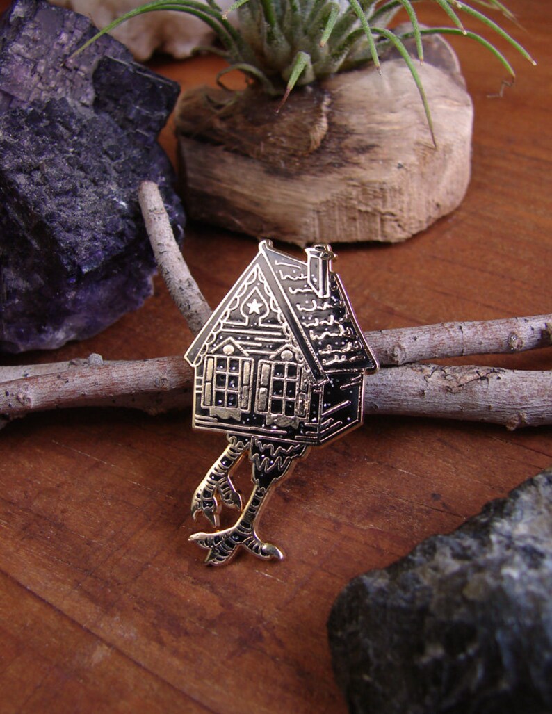 SECONDS Witch Pin Baba Yaga Enamel Pin Haunted House Fairy - Etsy