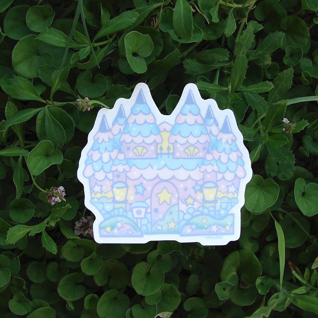 Pastel Mermaid Castle Vinyl Sticker Animal Crossing Video Game Kawaii ...
