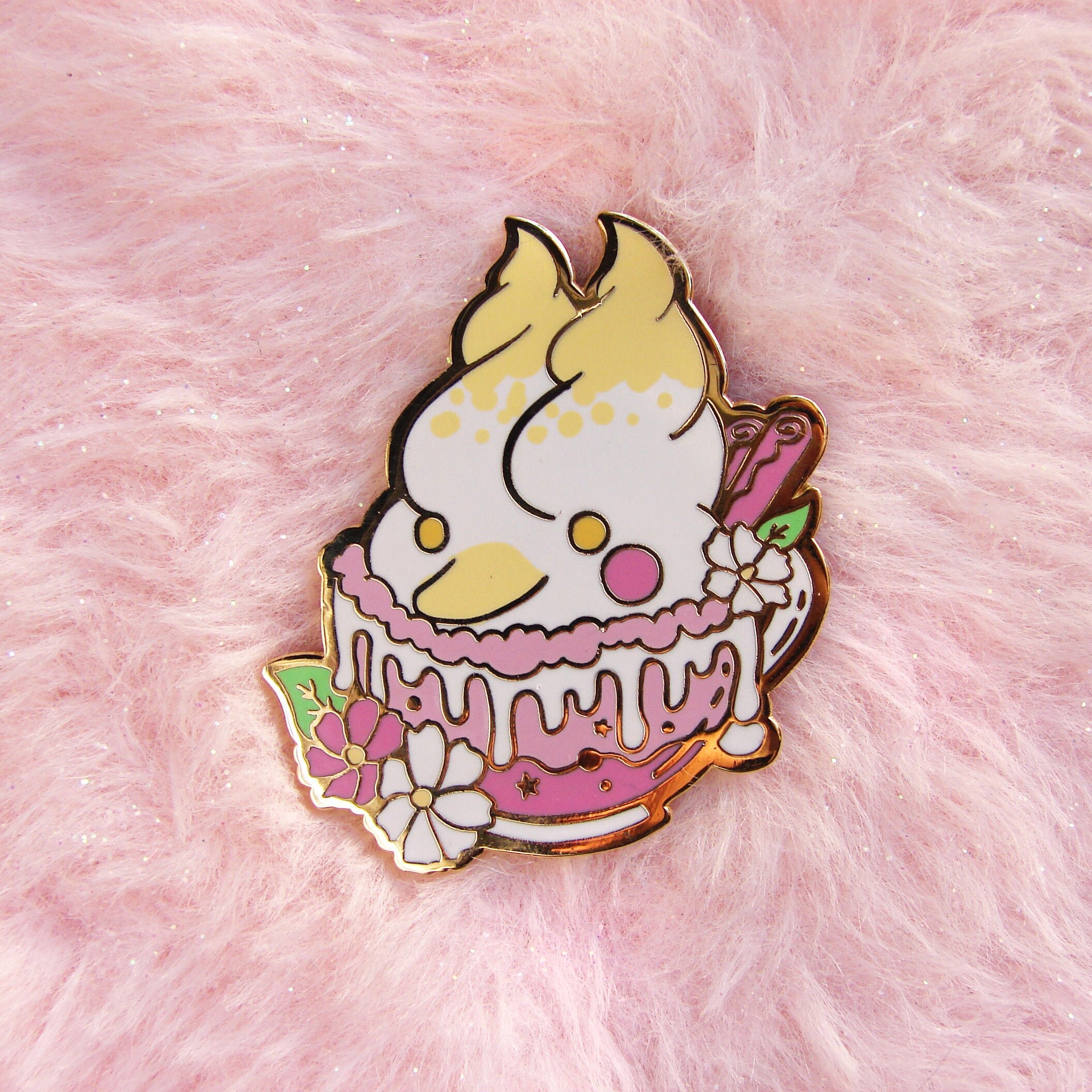 Teacup Enamel Pin Duck Magmar Pokemon Pin Latte Coffee Drink | Etsy