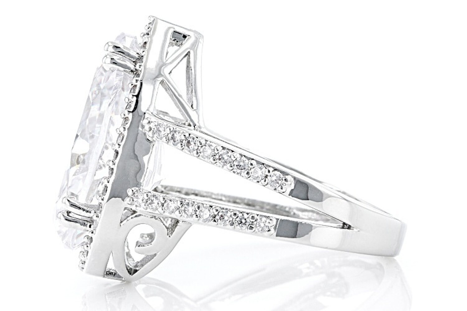 Joan Boyce, 17.00ctw Women's Pear-shaped Cubic Zirconia Silver Tone ...