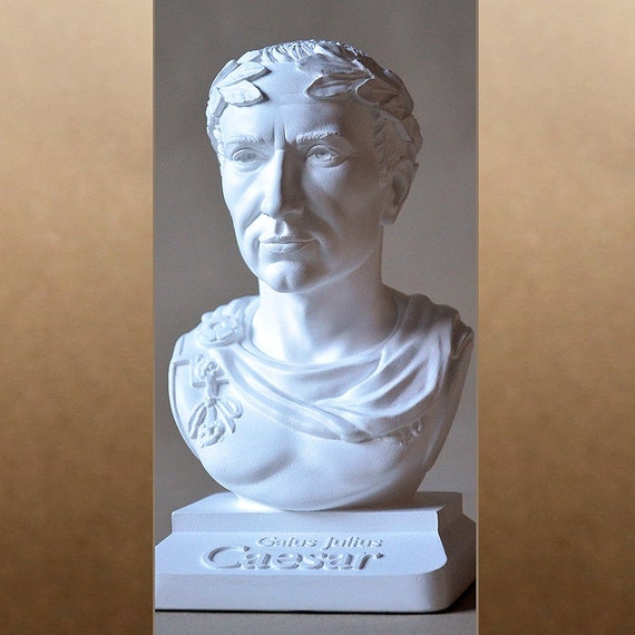 Gaius Julius Caesar color blanco busto figura escultura - Etsy España