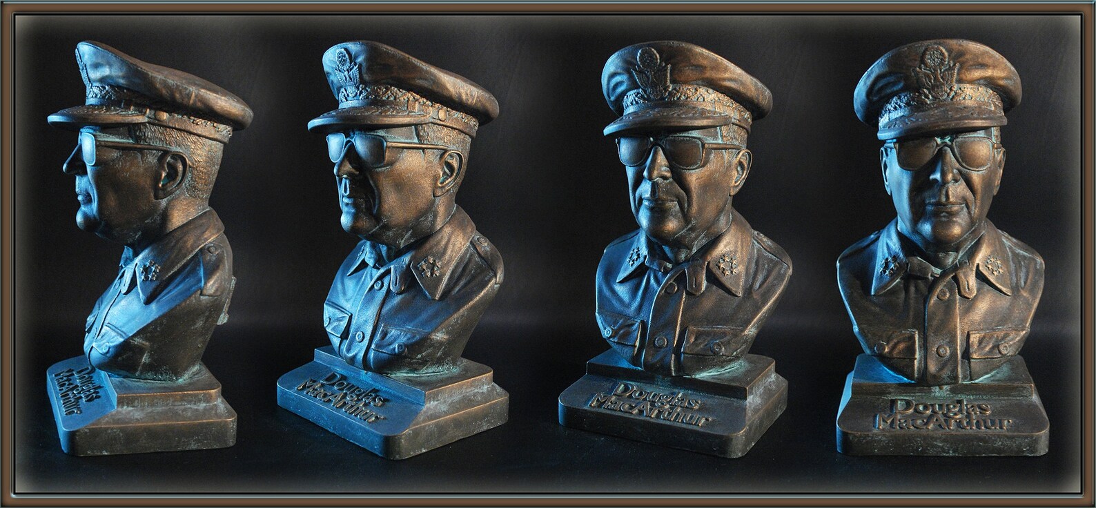 Douglas Macarthur Color Bronze Bust Figure Sculpture - Etsy
