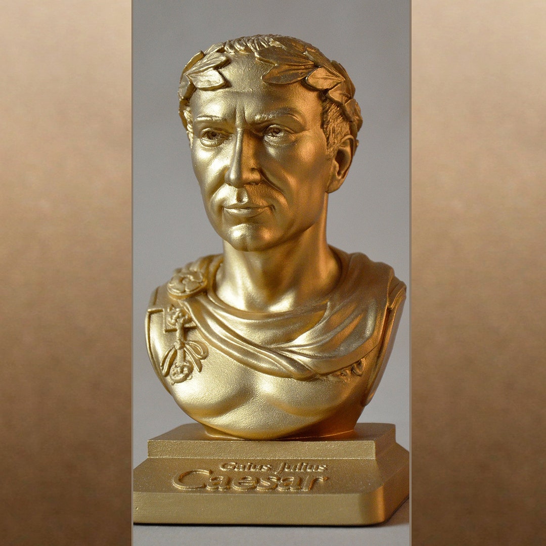 Gaius Julius Caesar Metallic Color Gold Bust Figure Sculpture - Etsy