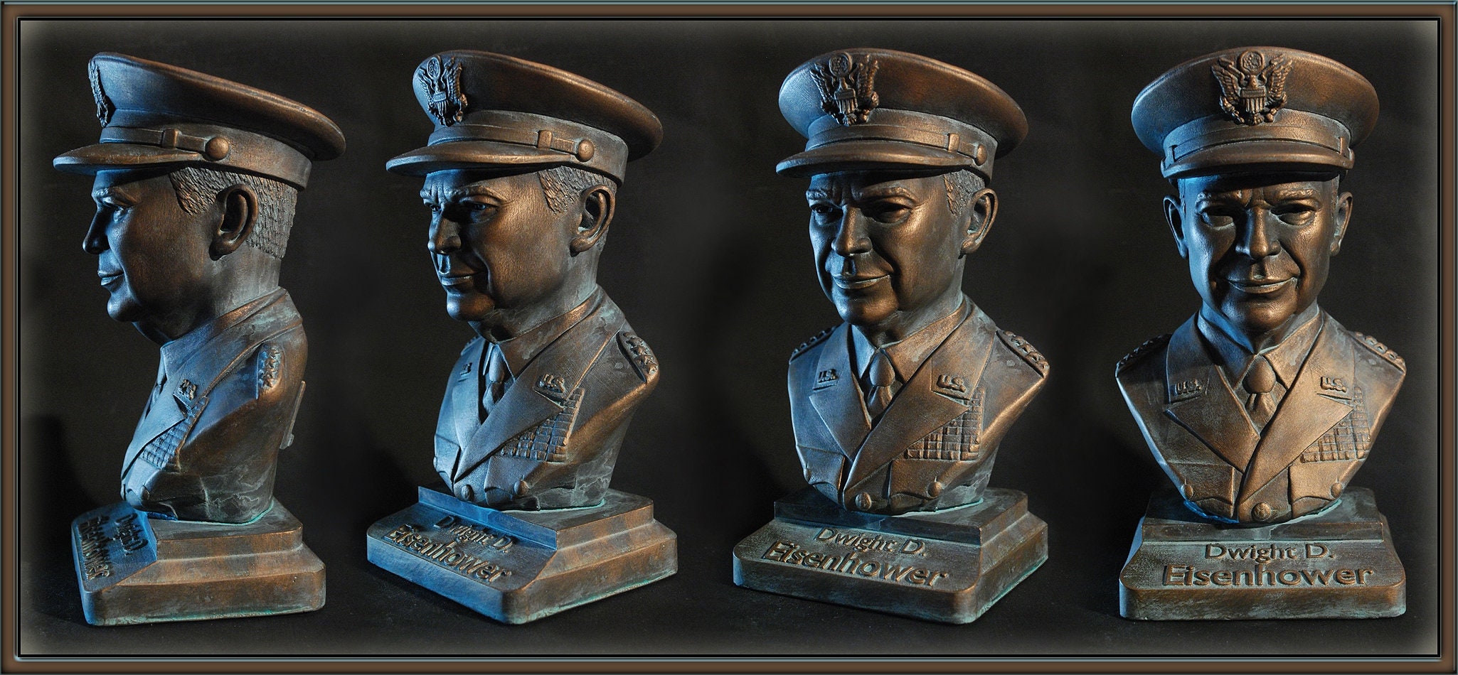 Dwight D. Eisenhower Effect Bronze Bust Figure Sculpture - Etsy
