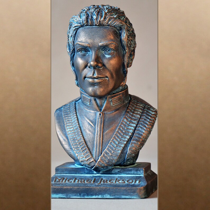 Michael Jackson color bronce busto figura escultura - Etsy España
